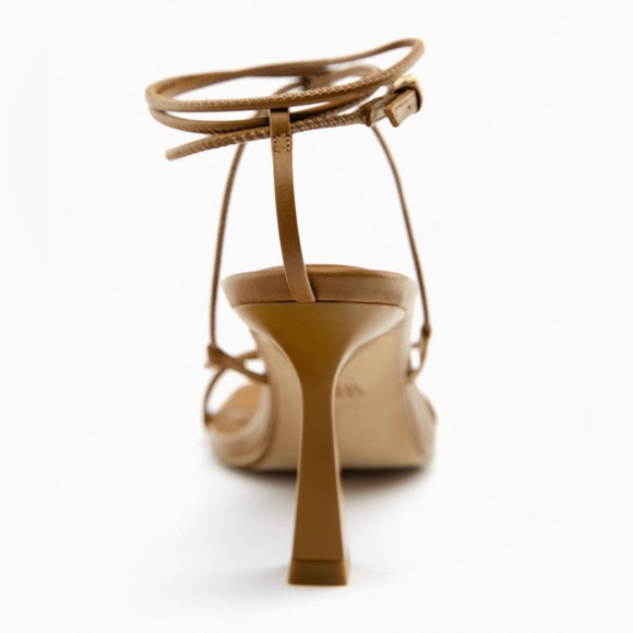Zara | Shoes | Nwt Zara Leather Strappy Heels | Poshmark